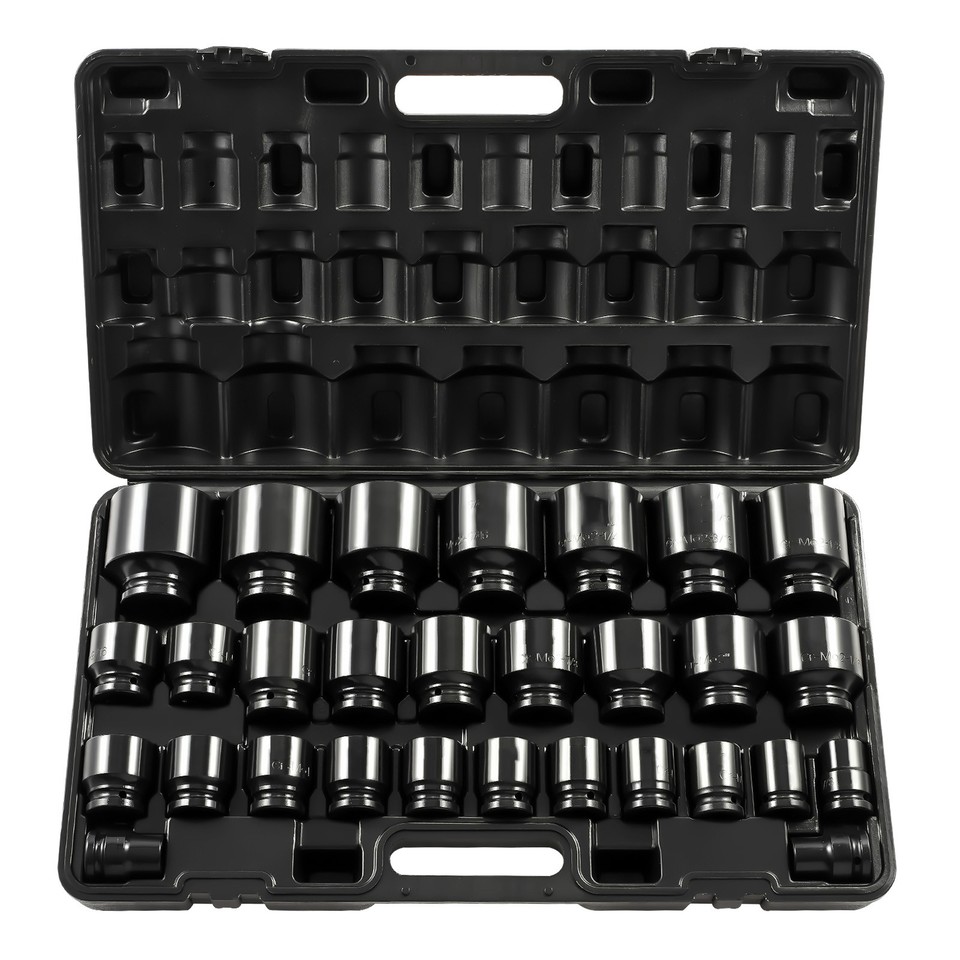 Impact Sockets Set 3/4 Inch Drive 29 PCS 3/4 inch - 2-1/2 inch 6-Point ...