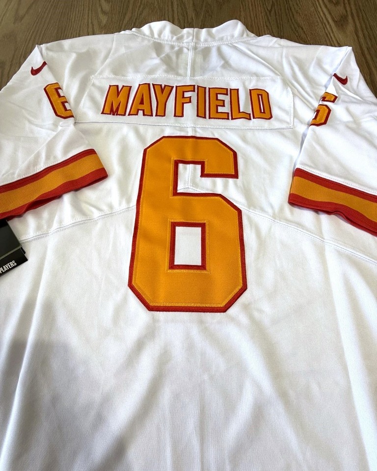 Baker Mayfield #6 Buccaneers Throwback Jersey White - Large | eBay