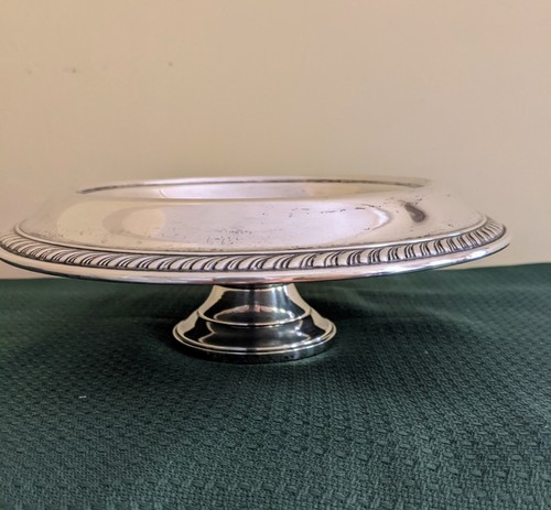 STERLING SILVER WEIGHTED COMPOTE DISH BOWL FOOTED 8.75" x 3" 300g ...
