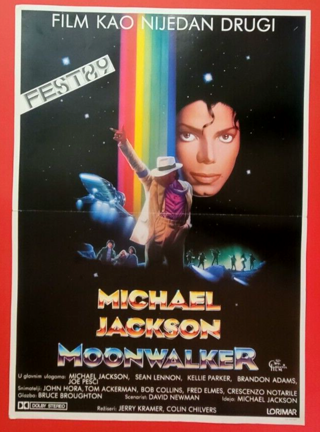 MOONWALKER 1989 MICHAEL JACKSON JOE PESCI VERY RARE EXYU MOVIE POSTER ...