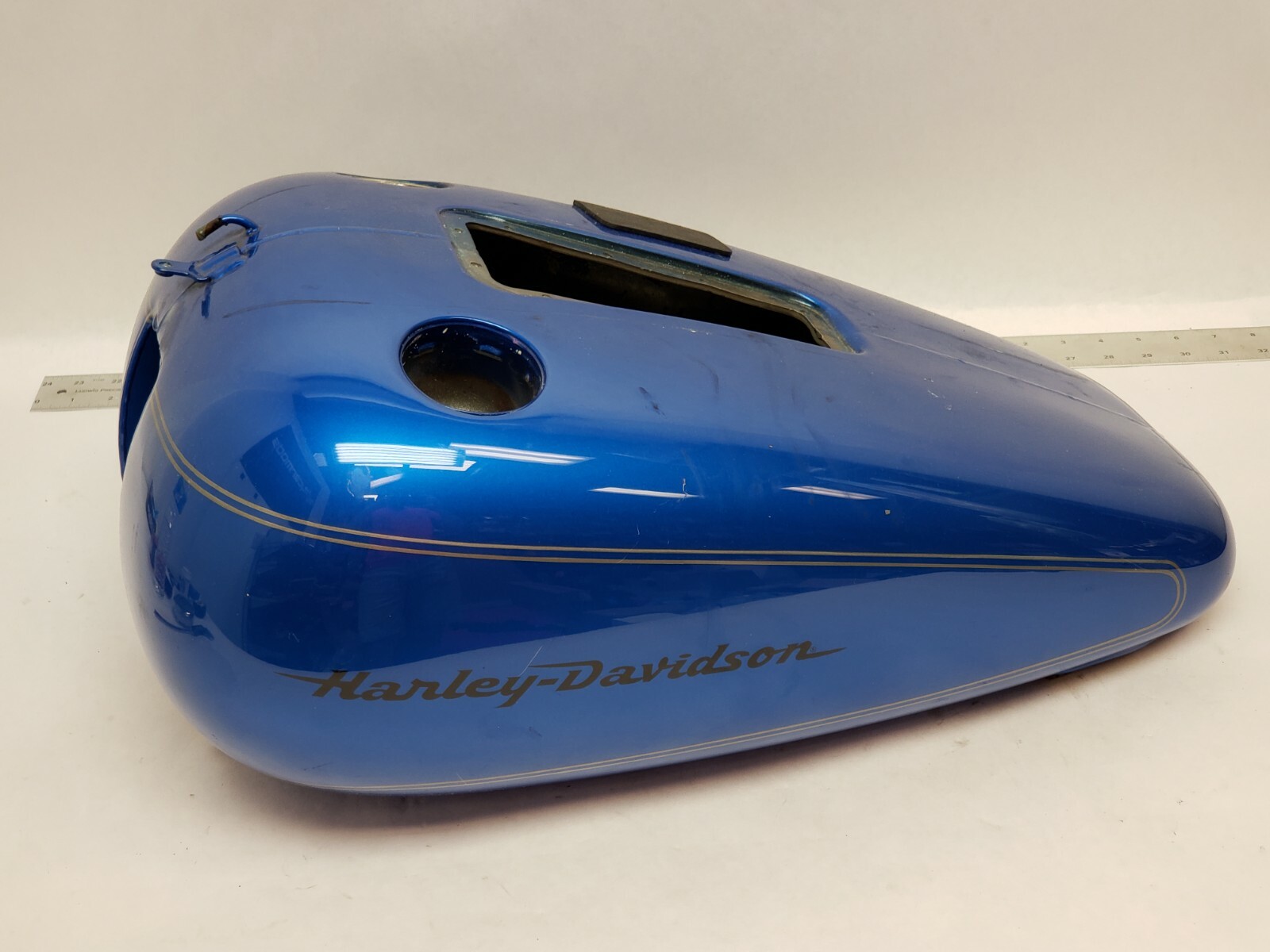 Harley Davidson Softail Duce Gas Tank DAMAGED Carbonated | eBay