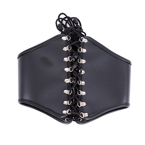 Restraint Pu Leather Adjustable Waist Training Corset Tops Binding Game ...