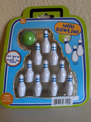 Mini Bowling Game Fun Novelty Play Game Party Game Night Playing Table ...