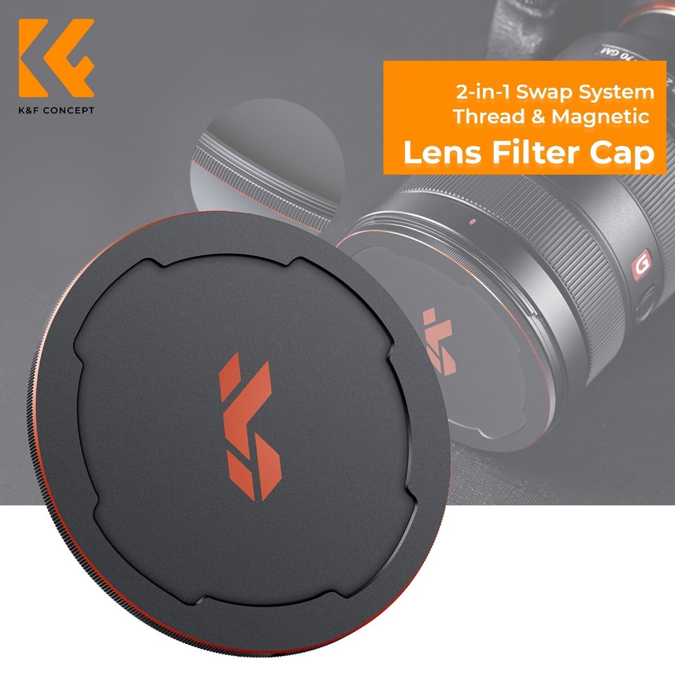 K&F CONCEPT Thread & Magnetic 2-in-1 Lens Filter Cap Only for K&F ...