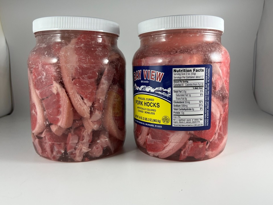 2 Pack Tavern Style Pickled Pork Ham Hocks - 34 oz. Jars - Factory ...