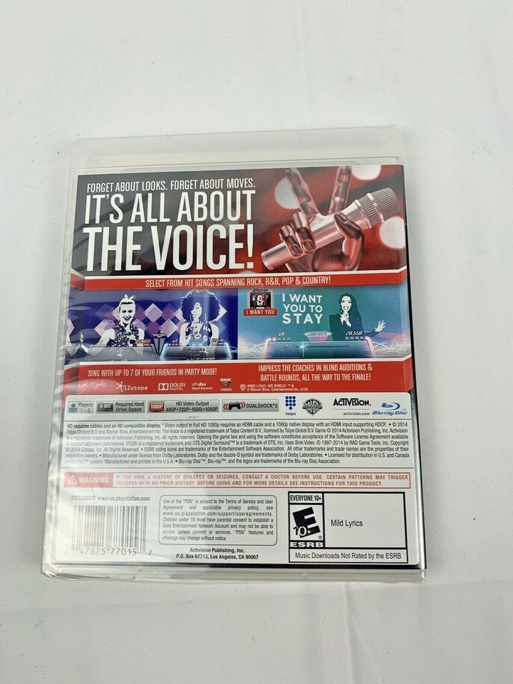 NEW SEALED PS3 The Voice: I Want You Party Video Game Concert Star | eBay