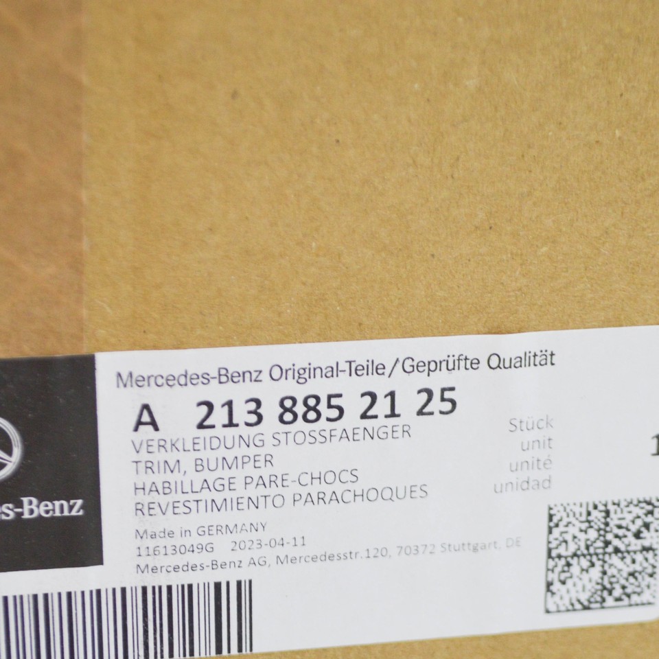 MERCEDES-BENZ E Rear Bumper Diffuser W213 A2138852125 2017 New Genuine ...