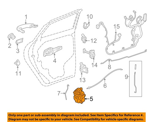 GM OEM 14-22 Encore,Sonic,Trax Rear Door Lock Hardware-Latch 13579545 ...