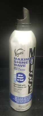 VIGOROL MOUSSE MAXIMUM SHINE & WAVE 12 OZ NEW 2-Pack (missing clear cap ...