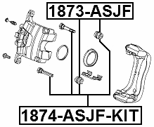 Front Caliper Slide Pin Kit Fits Holden 13301206, 13418686, 13504035 ...
