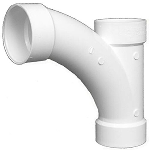 Charlotte Pipe 3" DWV Comb Wye & 1/8" Bend One Piece PVC DWV (Drain ...