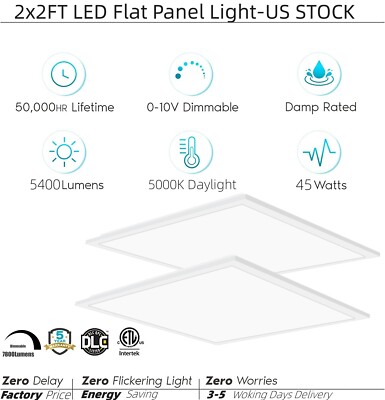 45W 2x2 Led Flat Panel Lights Drop Ceiling Lay in Fixture for Office ...
