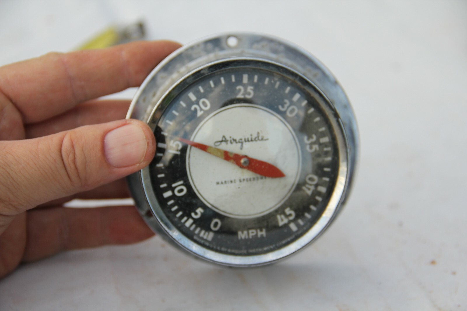 Boat Marine Speedometer AirGuide Air Guide Vintage 0 - 45 mph USED ...