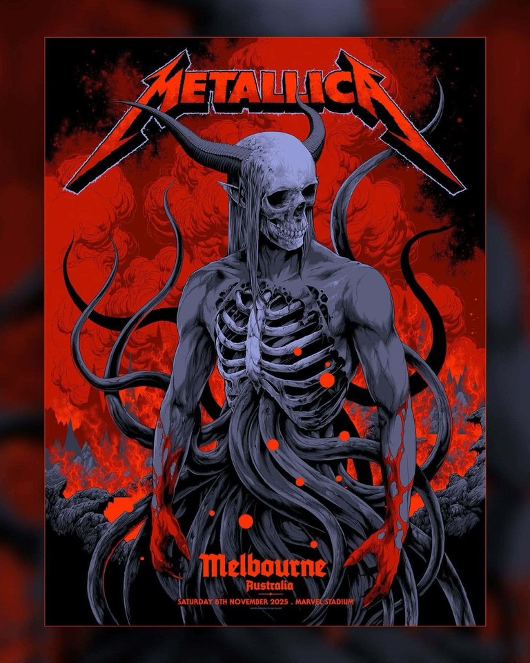 Metallica 72 Seasons MELBOURNE Poster Lithograph Limited /400 2025 Pop ...