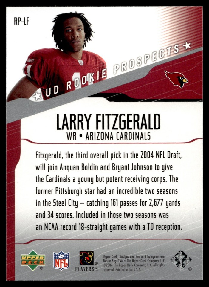 2004 Upper Deck #RP-LF Larry Fitzgerald UD Rookie Prospects | eBay