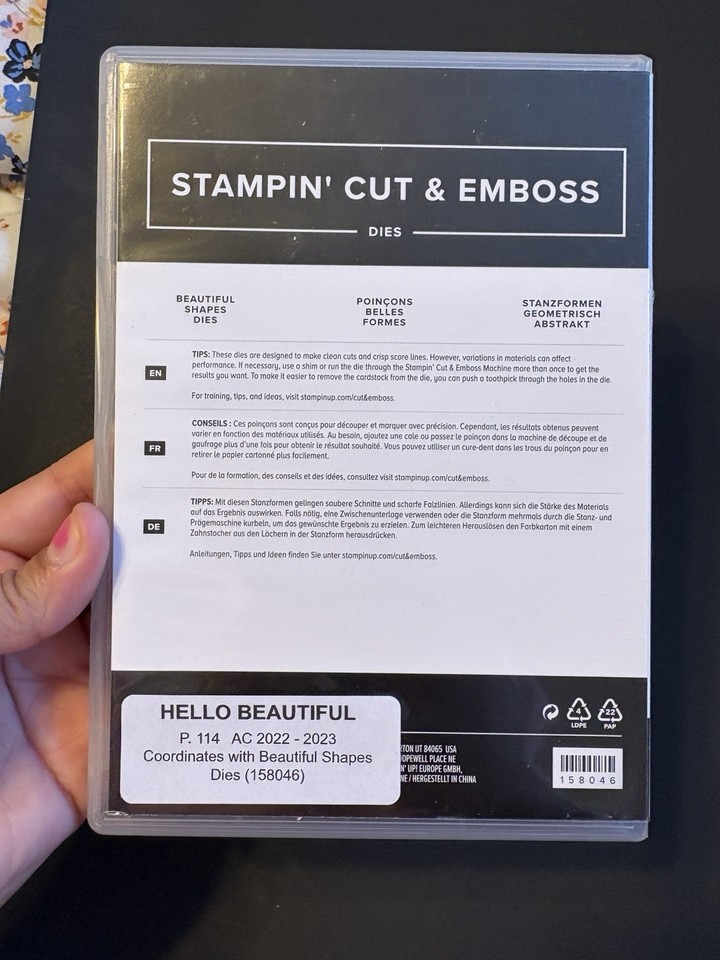 STAMPIN' UP Hello Beautiful Stamp Set & Beautiful Shapes Dies | eBay