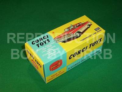 Corgi #482 Chevrolet Fire Chief - Reproduction Box by DRRB | eBay