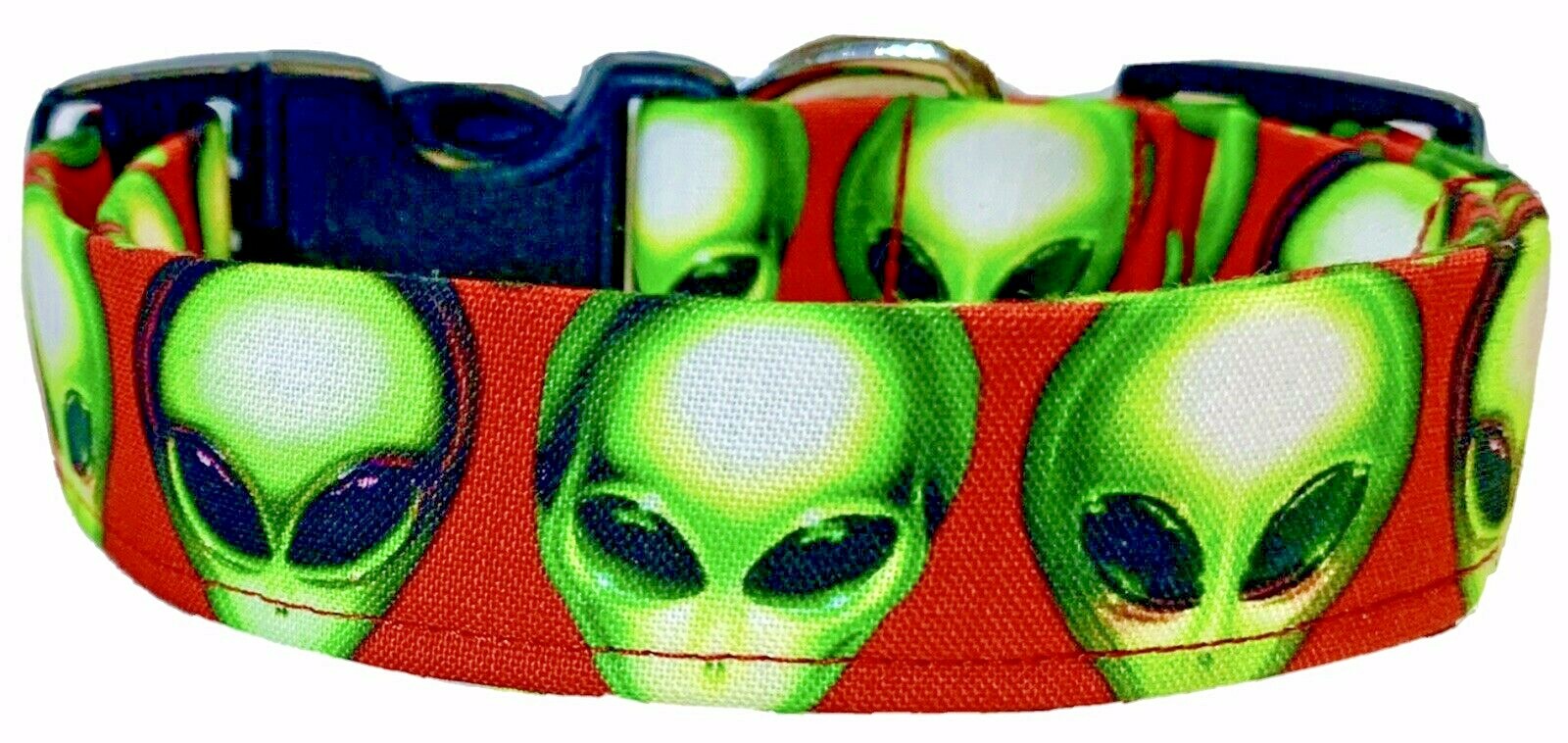 Little Green Aliens On Vibrant Red Handmade Dog Collar | eBay