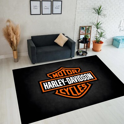 harley rug, biker rug, biker gift, motorcycle area rug | eBay