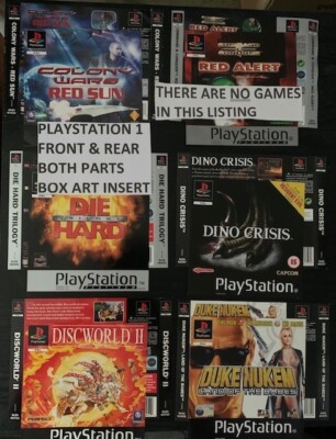 PlayStation 1- Front & Rear Box Art Inserts - NO GAME - Free Postage ...