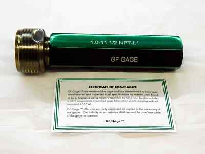 NEW 1" 11 1/2 NPT L1 PIPE THREAD PLUG GAGE 1.0 1.00 1.000 1.0000 N.P.T ...