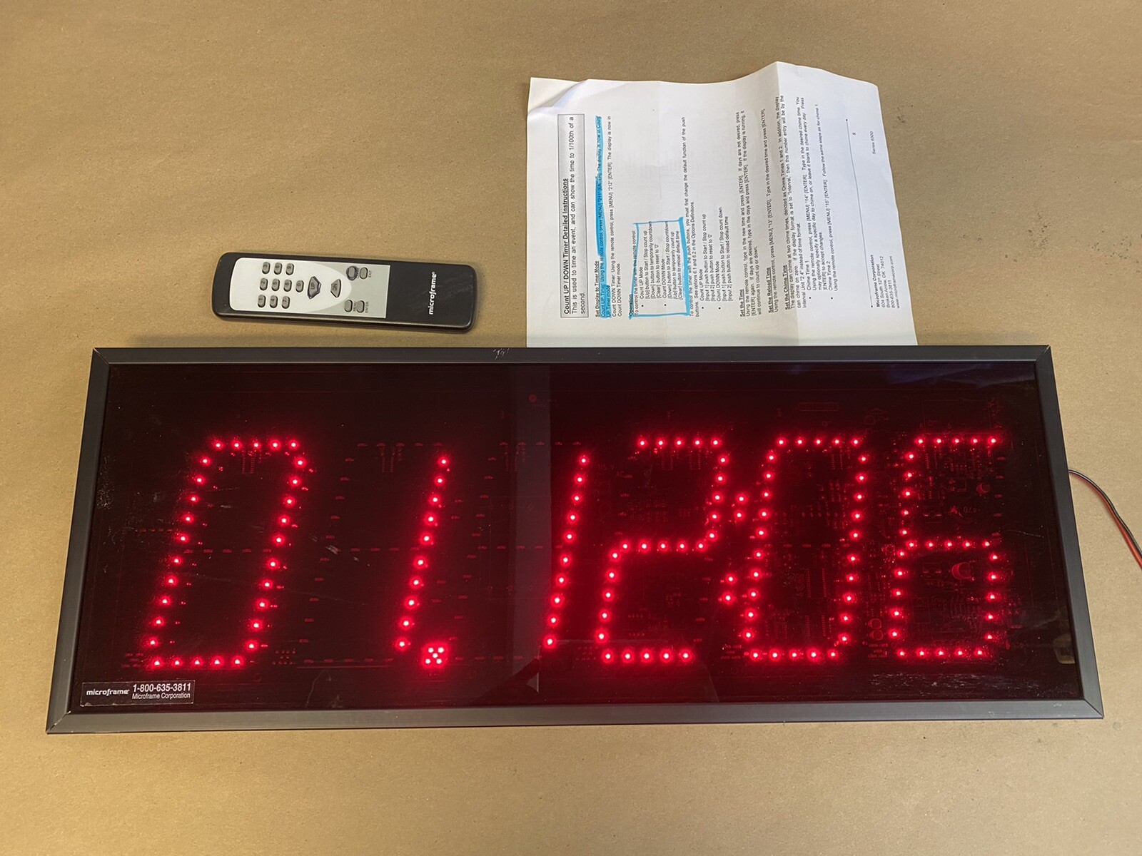 microframe 6 Digit countdown timer display | eBay