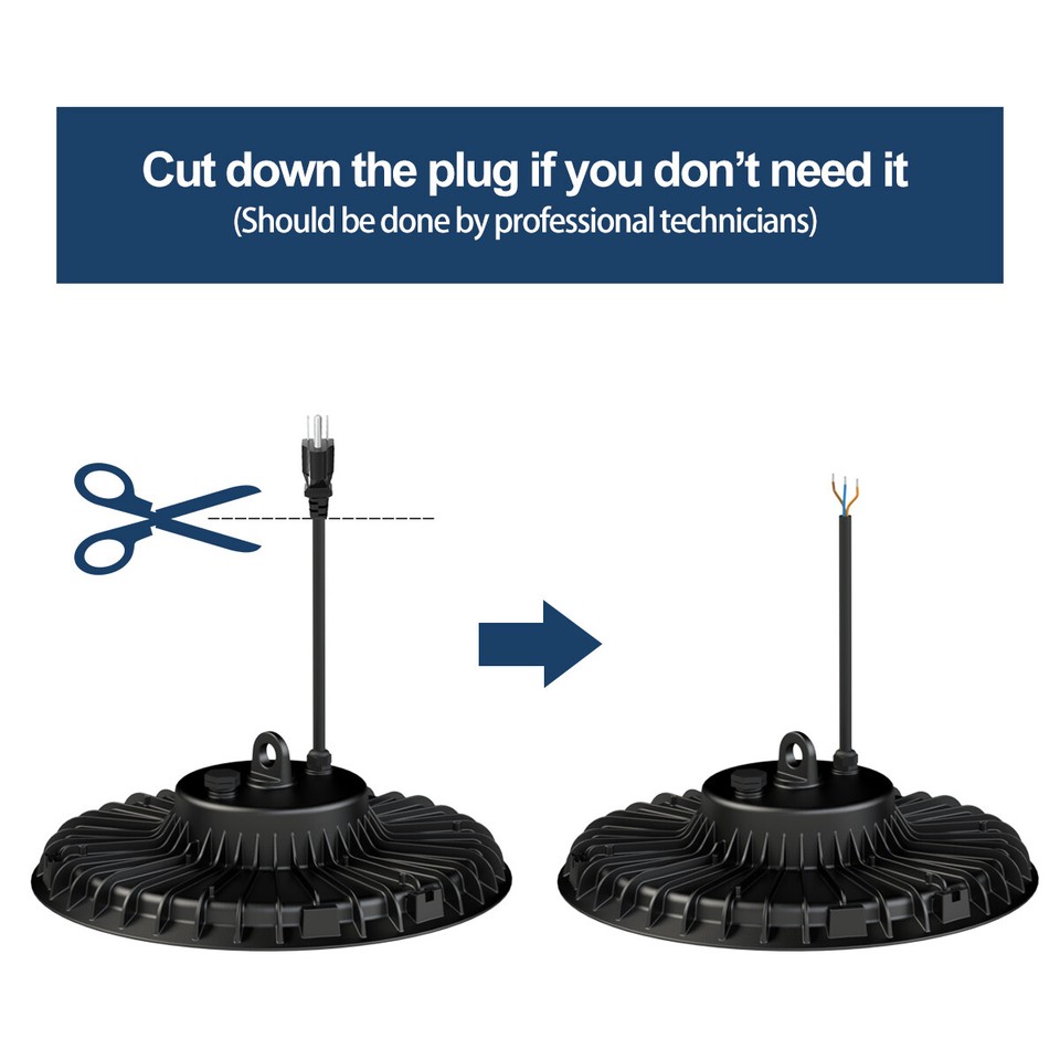 6 Pack 200W Led UFO High Bay Light Warehouse Factory Commercial ...