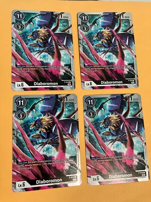 4x Diaboromon P-016 P (Playset) Foil Digimon CCG | Resurgence Booster ...