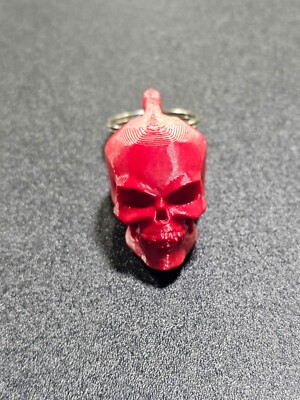 SKULL HEAD KEYCHAIN SKELETON KEY CHAIN RED | eBay