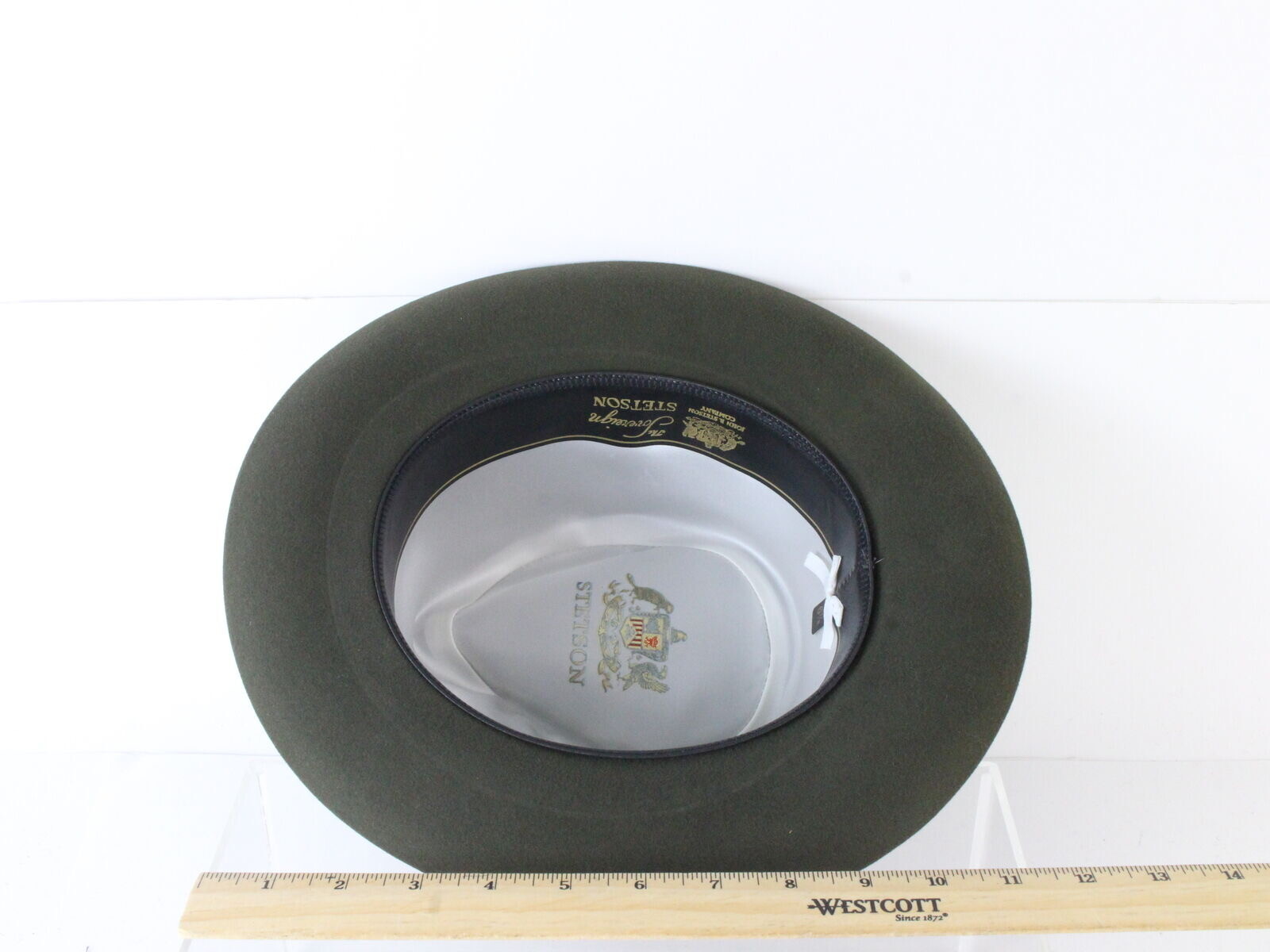 Stetson The Sovereign Chatham Sage Green Felt Fedora W/ Feather ...