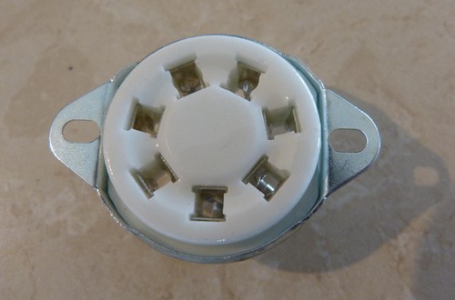 7 pin U7A Small Ceramic Tube Socket Bottom Mount Suits 6A7, 6D7, 2A7 ...