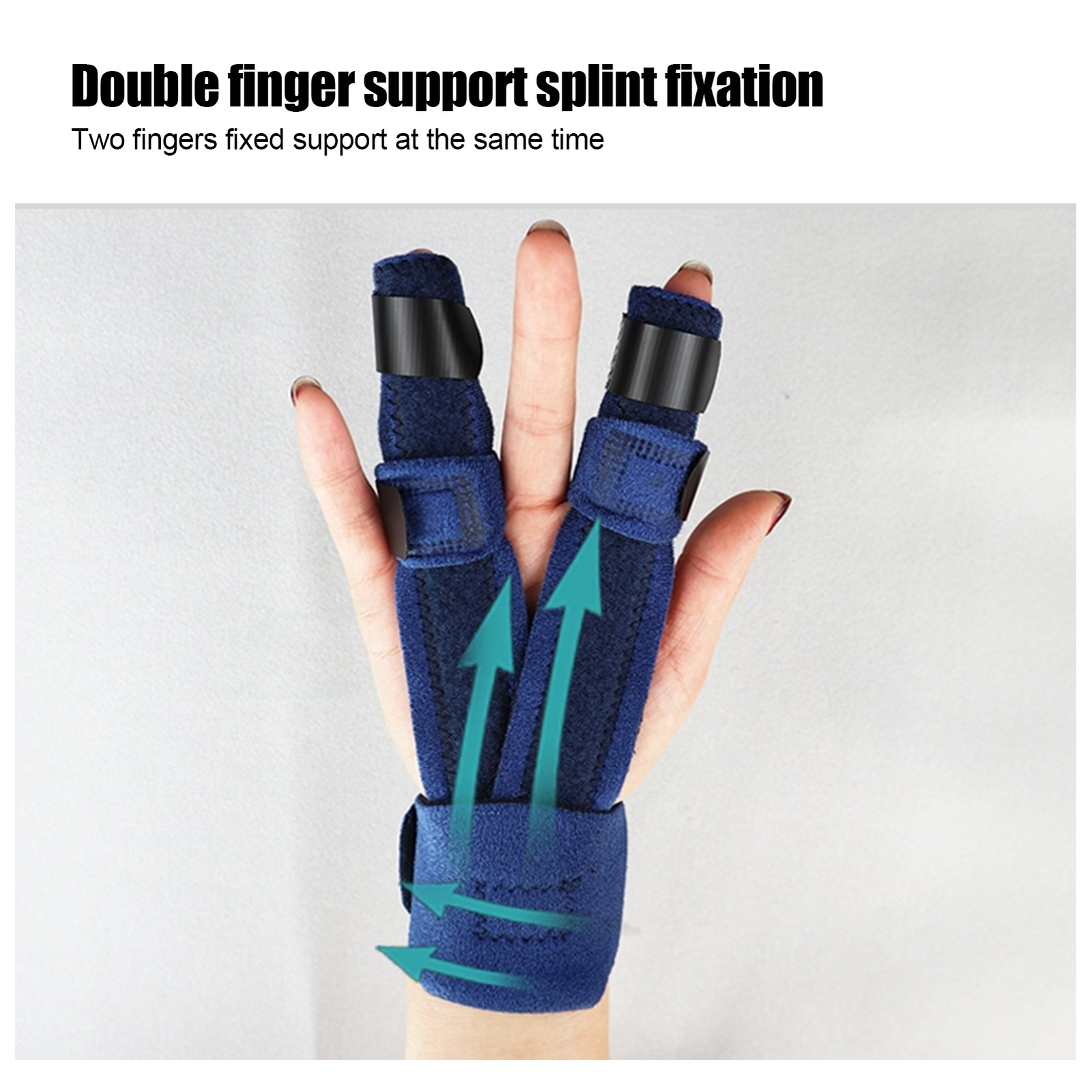 Two Fingers Splint Broken Injury Finger Adjustable Support Protective ...