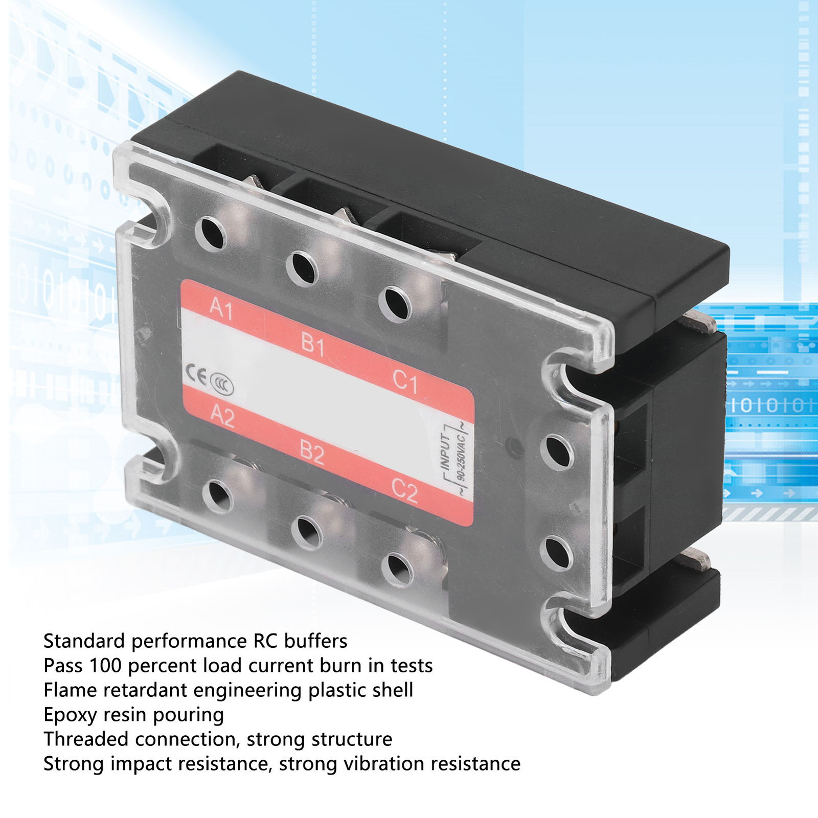 3 Phase SSR Regulator Solid State Relay 25A AC To AC 480V For CNC ...