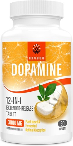 Natural Dopamine Supplement - 90 Tablets (1 Bottle) 90 Count (Pack of 1 ...