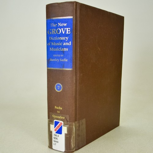 Vol 7 The New Grove Dictionary of Music and Musicians c1980, 1994 HC Ex ...