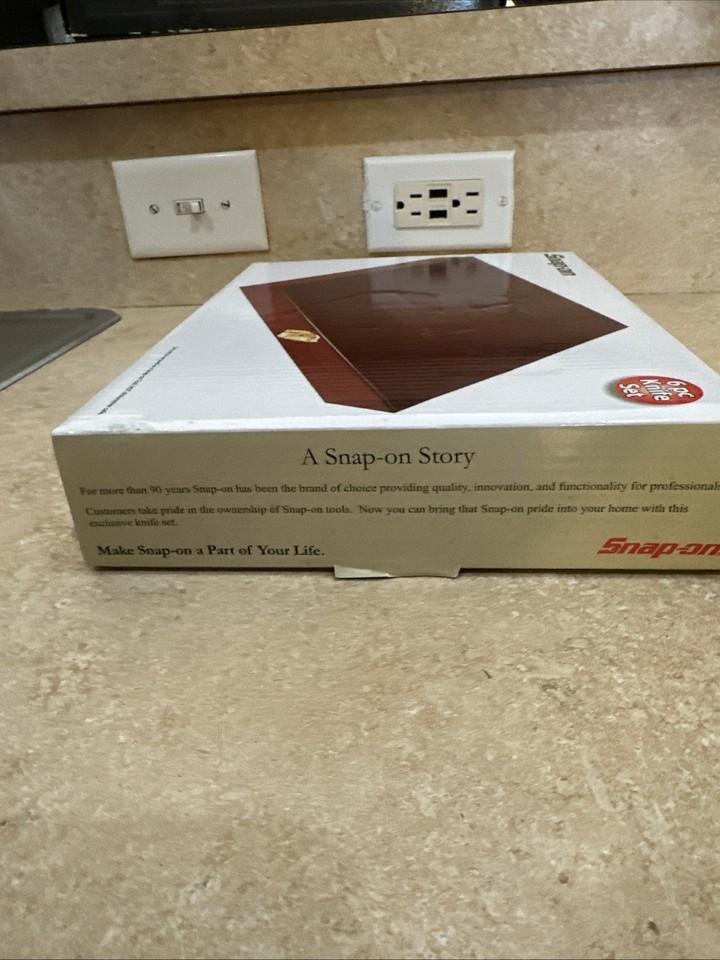 Snap-On Box Wrench 6 Piece Steak Knife Set in Collectors Box Gold-Color ...