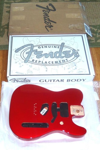 Fender® MIM SSH Deluxe Tele Candy Apple Red Alder Body~Contoured Heel~5 ...