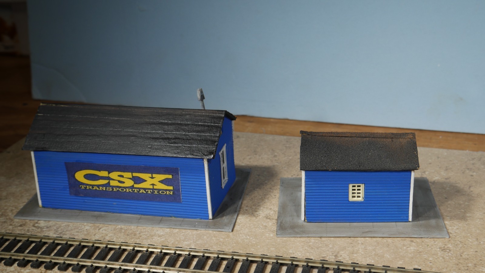 HO Scale Scratch Built (2) TRACKSIDE MAINTENANCE SHOPS (Bass Wood) | eBay