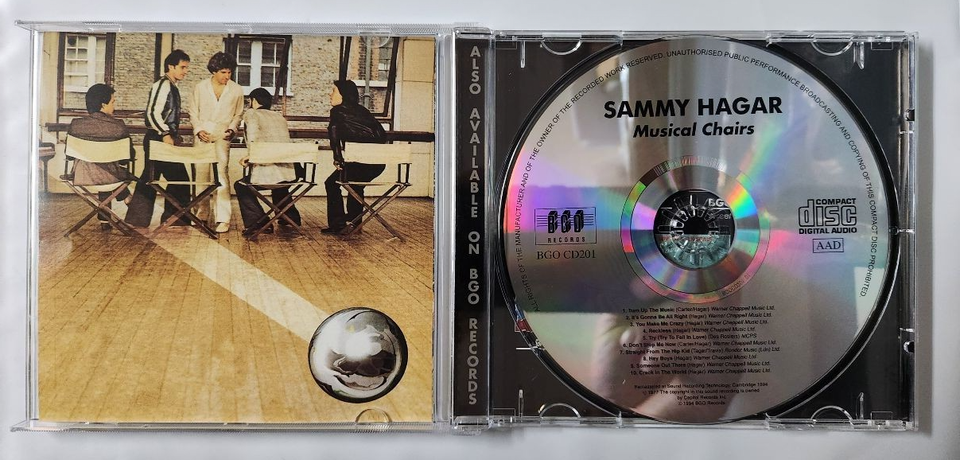 SAMMY HAGAR MUSICAL CHAIRS CD LIGHTLY USED 1994 BGO RECORDS ALBUM ...
