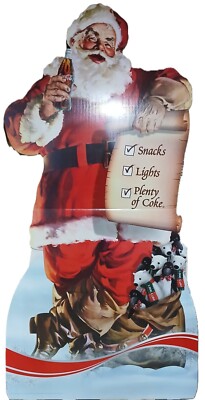 Life Size Coca Cola Santa Clause , Cardboard Stand Up Store Sign ...