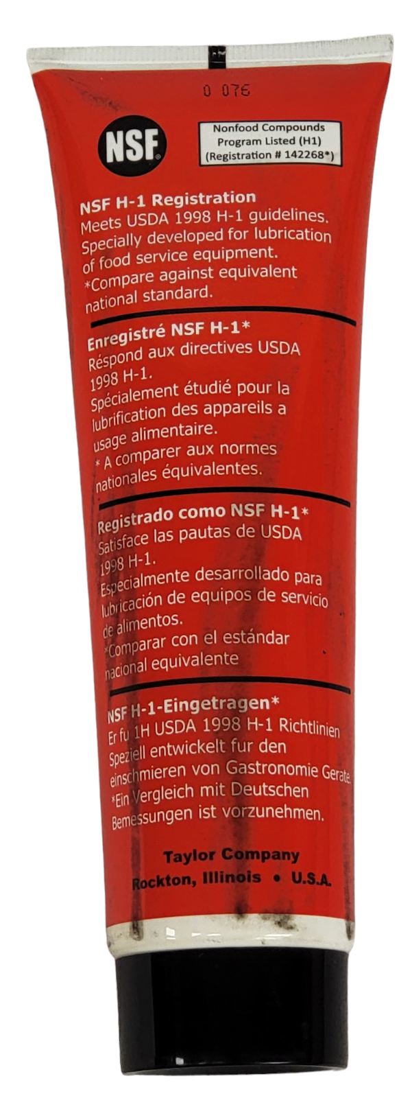 Taylor 048232 High Performance Sanitary Lubricant 4 Oz Red Made in USA ...