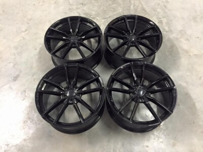 18" VW Golf R Pretoria Style Alloy Wheels Gloss Black Golf MK5 MK6 MK7 ...
