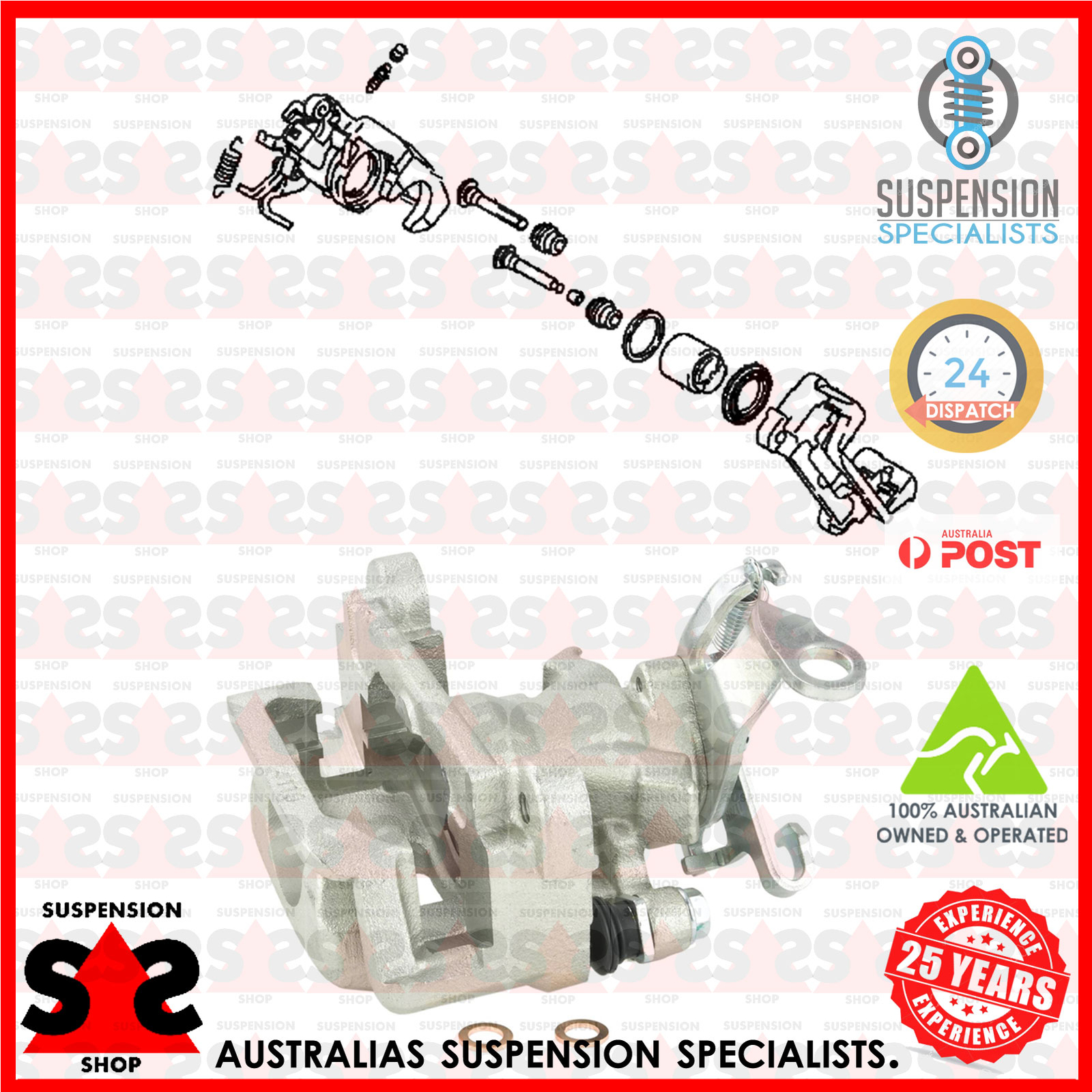 Rear Axle Right Brake Caliper Suit MITSUBISHI Delica D5 (Cv_W) 2.4 4WD ...