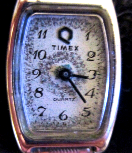Vintage Ladies Timex K Cell Analog wristwatch Stretch Band Silver Tone ...