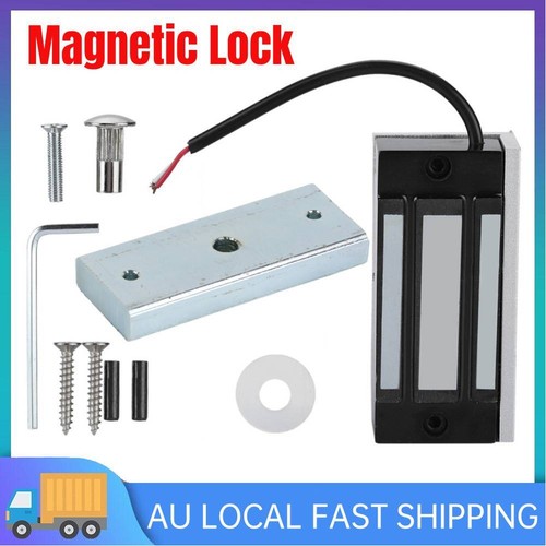 DC 12V Electromagnetic Electric Magnetic Door Lock Kit 60KG Holding ...