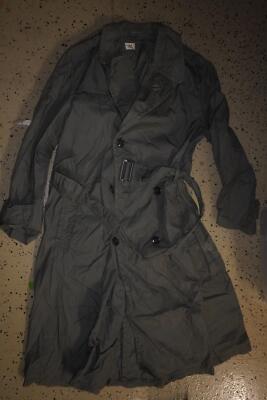 US Army Navy Size 38R Grey Rain Coat Overcoat Trench Coat Vietnam | eBay