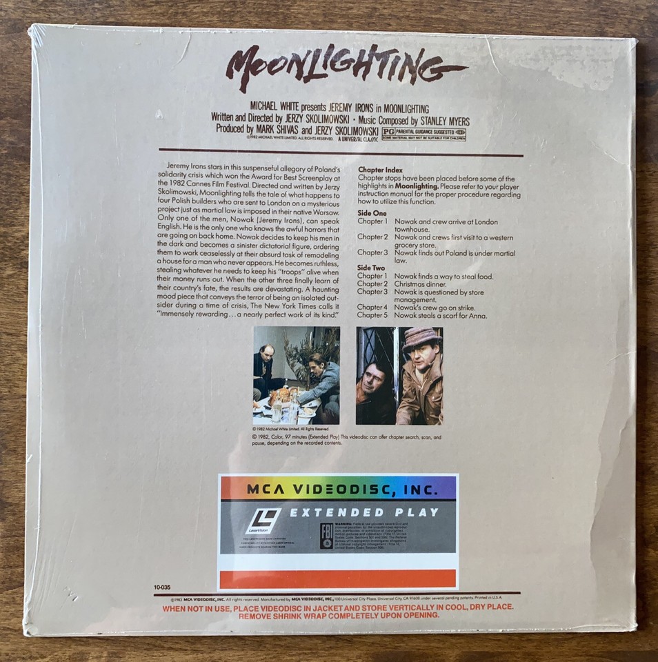 NEW Moonlighting (Laserdisc, MCA Videodisc 10-035) Jeremy Irons Eugene ...