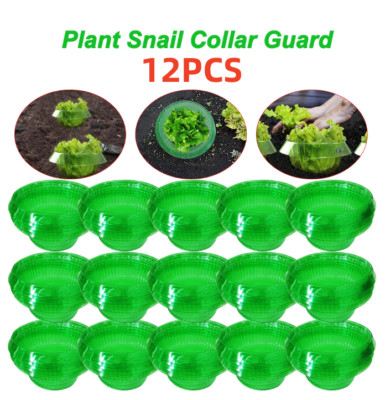 12 Pack Plastic Slug & Snail Plant Protection Collars Pest Control ...