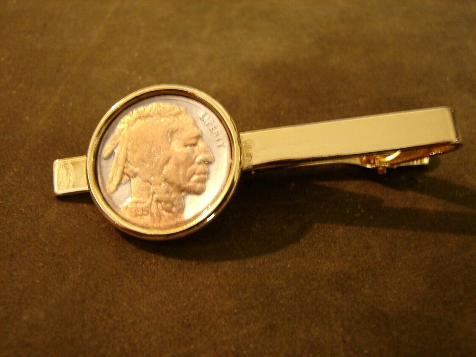 INDIAN HEAD NICKEL COIN JEWELRY TIE CLASP. HISTORICAL | eBay