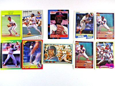 Johnny Ray Baseball Card Lot of 10 Cards - Los Angeles Angels LA 2B ...